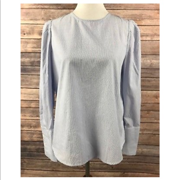 Who What Wear | Tops | Who What Wear Striped Blue Blouse | Poshmark